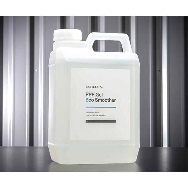 ・適度な粘性のジェル膜で乾きにくく、広面積でも位置決め（ポジショニング）が容易。・粘度最適化でスキージ時の“液抜け”がわかりやすく、施工液の残留を抑制。・水を併用することでフィルムの“際”を確実に固定。【仕様】・品名：PPFジェル・エコスム...