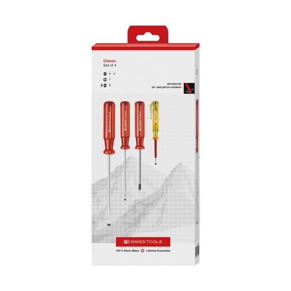 メーカー名：PB Swiss Tools メーカー品番：1530.CBB 商品名：1530.CBB ドライバーセット 4本組(BOX) JANコード：7610733280124  仕様（個別）：質量(g)：200  特長（共通）： グリップ...