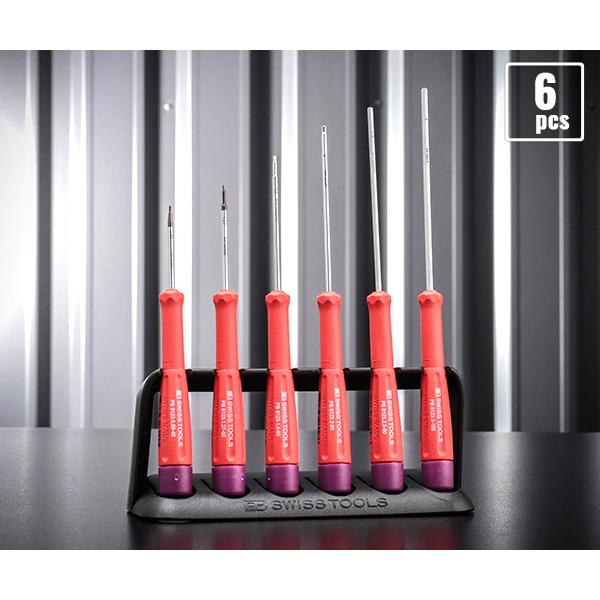 メーカー名：PB Swiss Tools メーカー品番：8642 商品名：8642 スイスグリップ精密六角ドライバーセット JANコード：7610733270590  仕様（個別）：質量(g)：145  特長（共通）： 先端形状によってグリ...
