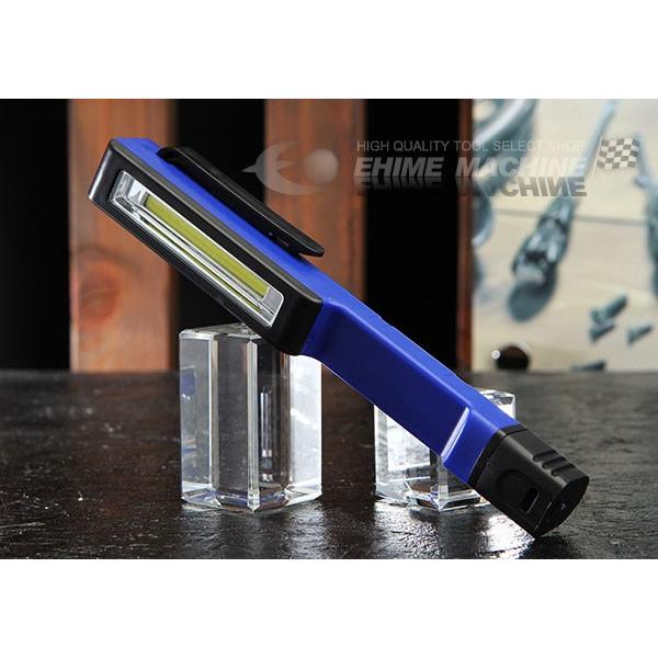 大光量で単一面発光するCOB(CHIP ON BOARD)LED採用コンパクト作業灯！150ルーメンの明るさで、小さいながらも十分に作業する手元を照らすことが出来ます。クリップは180度回転し角度調整が可能です。クリップにマグネット付き。■...