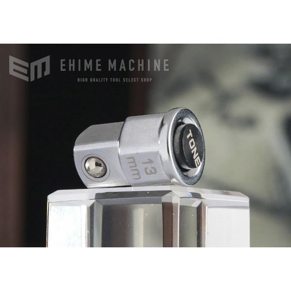 ラチェットめがねレンチに取り付けるだけでソケットなどの締め付け可能です。【仕様】差込角(mm)：9.5全長(mm)：23対辺寸法(mm)：13対辺(mm)：13質量：17g材質／仕上：構造用鋼メーカー名：TONE（トネ）メーカー品番：RA3...