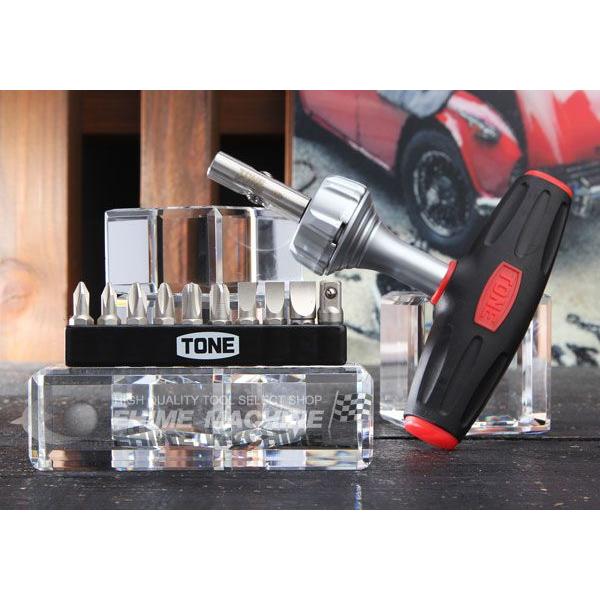 Ｔ型ラチェットドライバーのハンドルに差替式ビットホルダと、使用頻度の高いビットを付属したセットです。送り角8°ラチェット機構でチェンジノブを回すだけで、左・右回転、固定の切替が可能です。ビットホルダマグネット付【仕様】セット内容(点)：12...