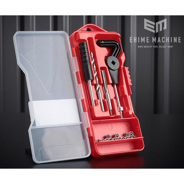 商品特徴●下穴ドリル付なのでこのキットだけで補修作業が完結できます。●折り取り工具はマグネット付でしっかりキャッチ。●雌ねじの補修・補強・耐久性向上に使用します。仕様サイズ:M6-1.00 リコイル数:15セット内容_付属品下穴用ドリル、挿...