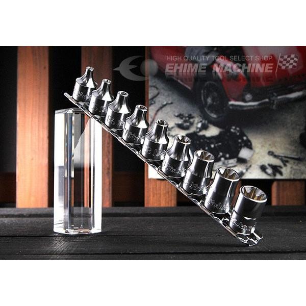 コーケンのE型トルクスレンチの9点レールセットです。■型式：RS3425/9■メーカー：Ko-ken（コーケン/山下工業研究所）■差込角：9.5sq.■点数：9点■内容：3425-E4、E5、E6、E7、E8、E10、E12、E14、E16