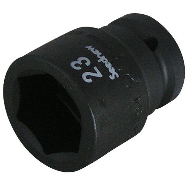 インパクトレンチ用のソケット。※インパクトレンチ用のソケットピン・リング別売。サイズを白文字にして視認性を上げています。