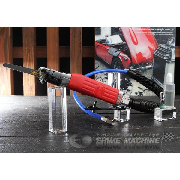 スタート時も作業中もエンストなしに、自動車パネルや厚物切断がスムーズにできます。新衝突安全基準対応自動車パネルの切断。●ヤスリ取付軸径:5mm●無負荷回転数(rpm):6000●ストローク長(mm):9●ホース取入口:PT1/4●空気消費量...