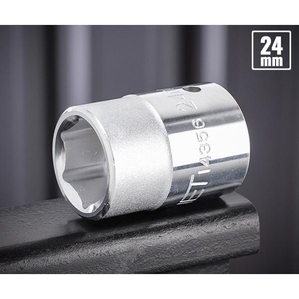 ボルト・ナットを傷めない面接触タイプ。【仕様】差込角(SQ)：3/4サイズ(mm)：24全長(L；mm)：51先端部ソケット外径(D1；mm)：35差込部ソケット外径(D2；mm)：36ソケット深さ(T；mm)：18メーカー名：SIGNET...