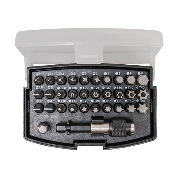 電動ドライバー用の1/4ビットアダプターが付属します。1/4DRソケット用のアダプターが付属します。1/4サイズのプラスビット、マイナスビット、ヘックスビットなどで、様々なボルトに対応します。【仕様】差込角(SQ)：1/4原産国：台湾【セッ...