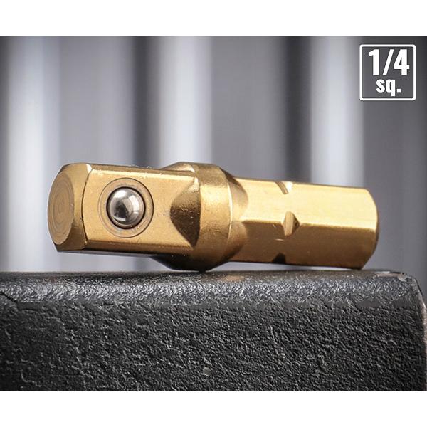 1/4"SQのソケットを使用する際に。【仕様】サイズ(HEX×SQ)：1/4凸×1/4凸メーカー名：SIGNET（シグネット）メーカー品番：21404商品名：21404 1/4" ソケットアダプター 1/4DRJANコード：47128189...