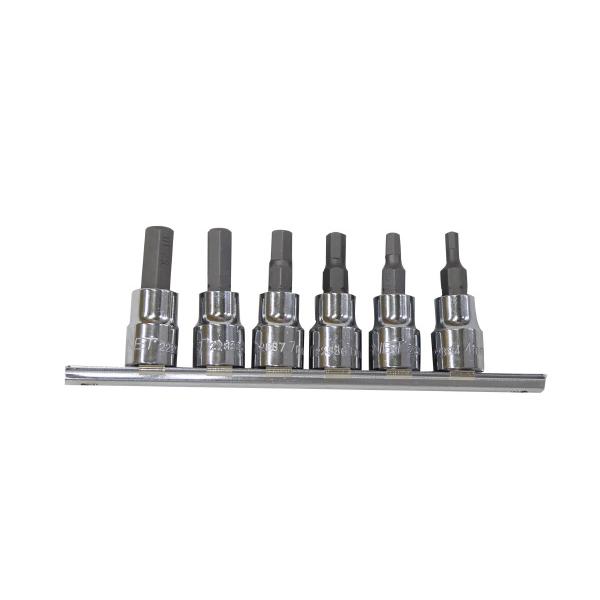 ヘックスビットソケット6PCセット。【仕様】差込角(SQ)：3/8【セット内容/付属品】ヘックスビットソケット：4・5・6・7・8・10ｍｍメーカー名：SIGNET（シグネット）メーカー品番：22961V商品名：22961V 3/8DR 6...