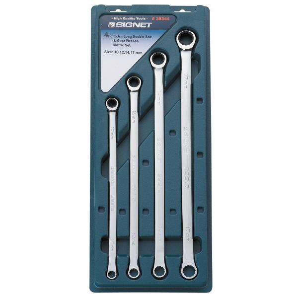 エンジン周り等の通常のレンチでは届きにくい場所にラクラク届く超ロングタイプのセット。ミラー仕上げ。72ギア採用で狭いエンジンルームでも障害物に干渉せずに作業可能。トレイ入り。【仕様】ギア数：72【セット内容/付属品】超ロングストレートメガネ...