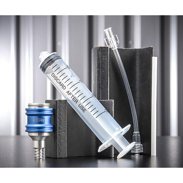 シグネット (SIGNET) 40604 R134a用 イージーインジェクターは、蛍光剤、オイル、ケミカルの注入に便利なツールです。従来の注入器に比べて非常に簡単に使用でき、圧倒的にコストパフォーマンスに優れています。カプラを接続するだけで...