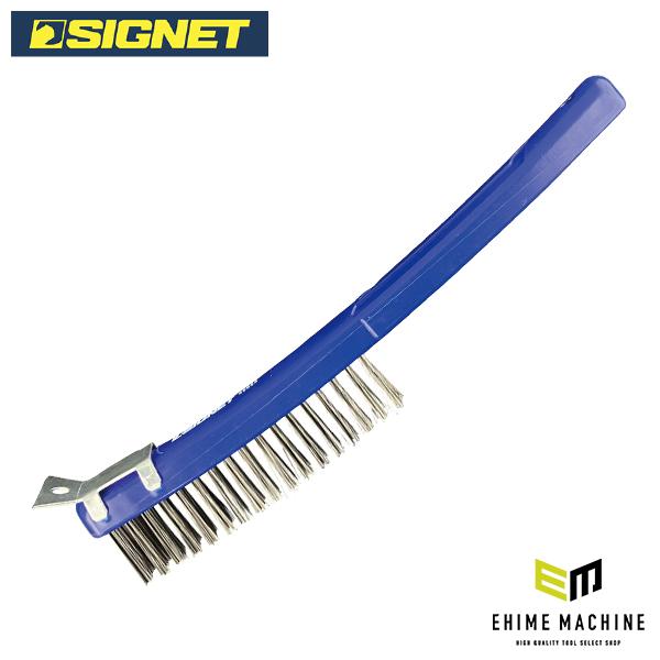 硬めのブラシのスチールワイヤーブラシ。小型スクレーパー付き。さび落とし、研磨用に。【仕様】サイズ(mm)：W37×D310×H65ブラシ部(mm)：約W20×D140×H30ブラシ毛長(mm)：30スクレーパー部幅(mm)：37質量(g)：...