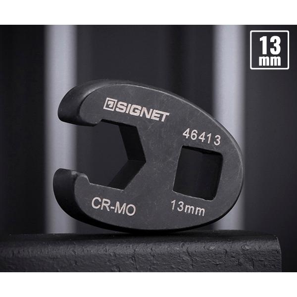 ブレーキ周りの整備に最適。【仕様】差込角(SQ)：3/8サイズ(mm)：13幅(mm)：31全長(mm)：43厚み(mm)：9材質：クロームモリブデン※メイン画像は品番46424です。メーカー名：SIGNET（シグネット）メーカー品番：46...