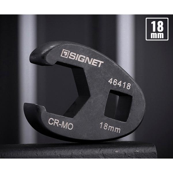 ブレーキ周りの整備に最適。【仕様】差込角(SQ)：3/8サイズ(mm)：18幅(mm)：35全長(mm)：48厚み(mm)：10材質：クロームモリブデン※メイン画像は品番46424です。メーカー名：SIGNET（シグネット）メーカー品番：4...