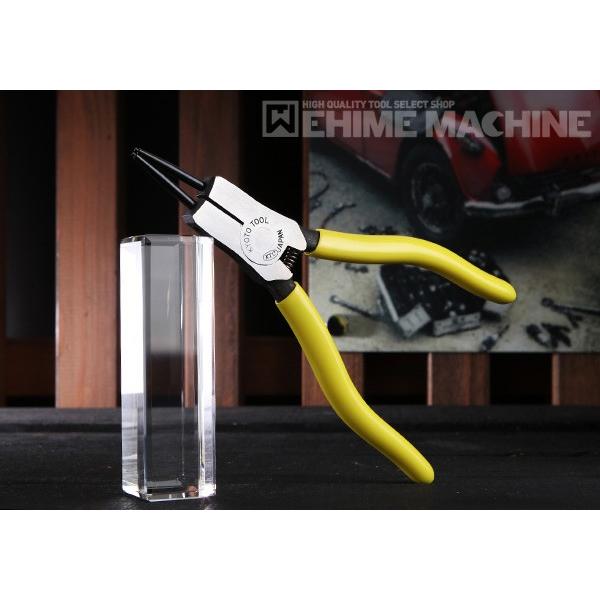 本体のカシメ部はガタつきが少なく、開閉はバネ付きで使いやすいスナップリングプライヤーです。クローの交換が可能です。(交換可能クローセット：SPC110,SPC110L,SPC0110,SPC0110L,SPC210,SPC0210,SPC3...