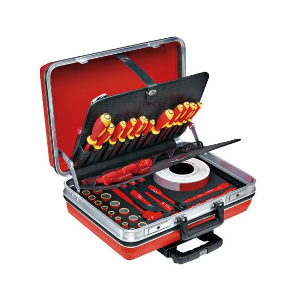 【仕様】差込角(”SQ)：3/8入組点数：48点【セット内容/付属品】絶縁ソケット(12171VDE-7・8・9・10・11・12・13・14・16・17・18・19・20・22mm)絶縁ビットソケット(12174VDE-T20・T25・T...