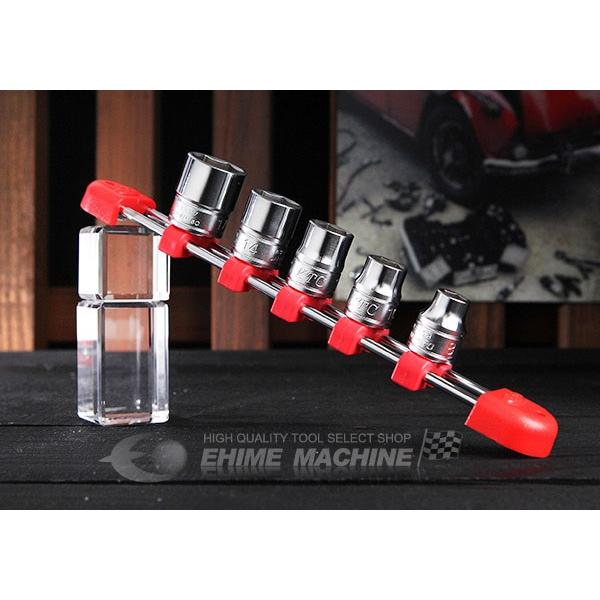 よく使うサイズだけを集めたソケットセット！ソケットホルダー付きで、工具箱やツールキャビネットなどに入れておくのに便利です。出張修理用、車載工具用としても人気のセットです。■型式：TB305E■メーカー：KTC（セット内容）■ソケット（六角）...