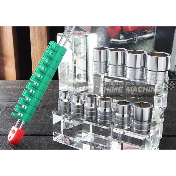 12.7sq.ソケットセット（10コ組） TB410E を、特別価格でご提供中！12.7sq.ソケットの必要サイズをしっかりおさえたお買得セットです！■型式：TB410E■メーカー：KTC■セット内容：・KTC 12.7sq.ソケット B4...