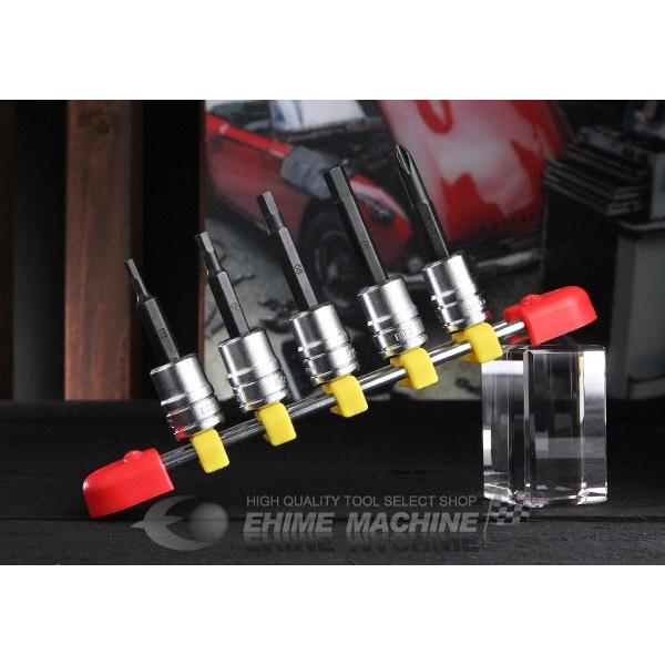 KTCの6.3sq.タイプヘキサゴンビットソケット、クロスビットソケットの5本セットです。ソケットホルダー付きなので、工具箱内でバラバラにならずに、キレイに整理できます。■型式：TBT205H■メーカー：KTC（京都機械工具型式会社）■セッ...