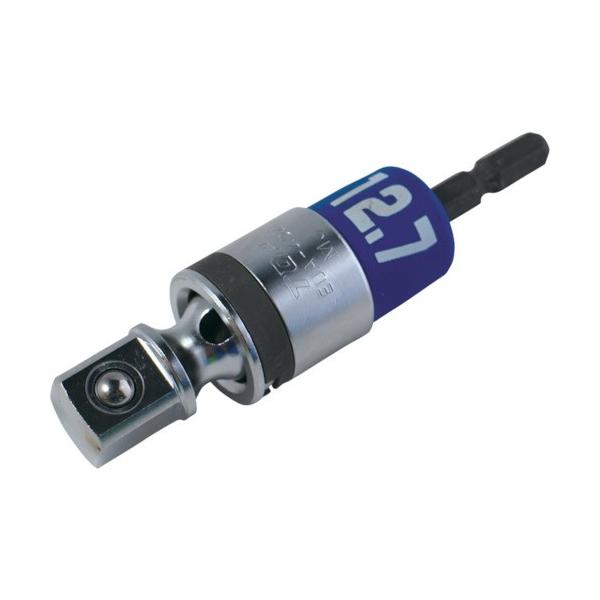 特長：軸折れに強くねじれ応力を緩和します。曲げ角度は30°でスムーズに動きます。耐久性2倍(当社比)です。用途：パワーが強い電動工具機種(14.4V・18V)に。スミ、壁際のボルト・ナットの着脱に。●差込角(mm)：12.7●軸寸法(mm)...