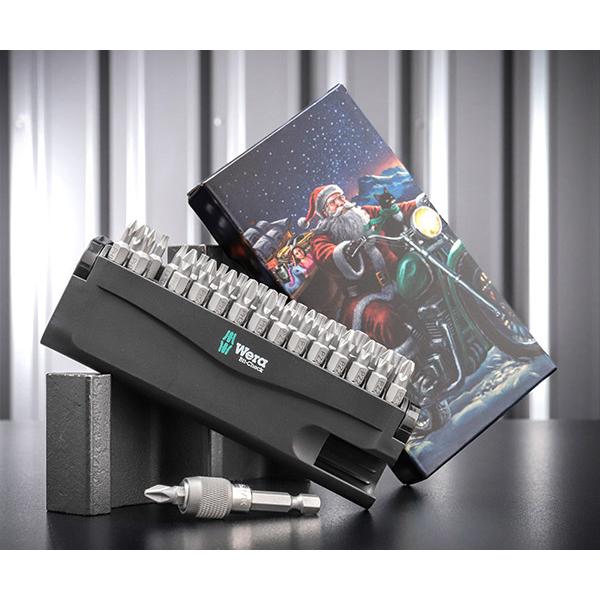 Wera（ヴェラ） Bit-Check 30 2025年クリスマス限定モデルは、広告ロゴを排した特別仕様のギフトパッケージに収められた30点入りビットセットです。DIN ISO 1173-C 6.3に準拠した6.35mm（1/4インチ）六角...
