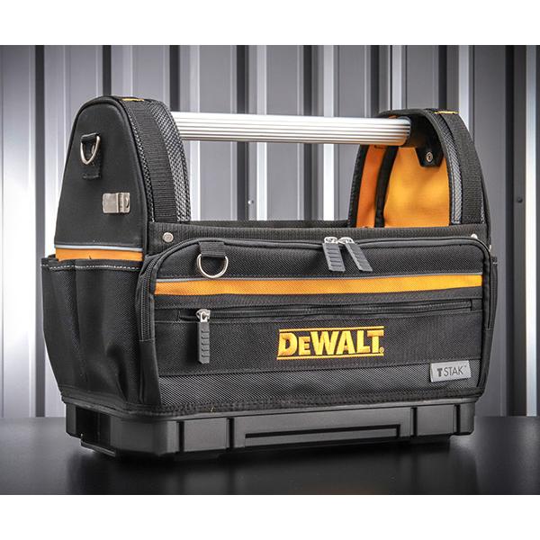 TSTAKシリーズティースタック、タフケース（大サイズ）に連結可能なツールバッグです  （特長）プロ仕様の高耐久、州能力に快適な使い心地を追求した設計パッド付ショルダーストラップにより重いツールの持ち運びを快適にアルミニウム製ハンドル搭載充...
