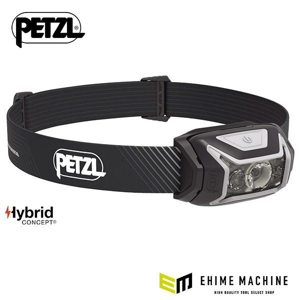 Petzl（ペツル）製「アクティックコア ヘッドライト グレー 600ルーメン」。軽量・高輝度で、アウトドアやナイトハイク、キャンプなど、ダイナミックなアクティビティに最適なヘッドランプ。付属のリチャージャブルバッテリー「コア」で充電して使...