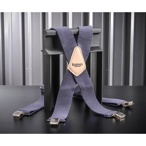 ●カラー：ネイビー●重量(g)：226.5●5cm幅の伸縮性のある素材から成るサスペンダー。●クリップの保持力は大変高く、安心してご使用いただけます。●サスペンダーベルトがクロスする部分は革製です。●あらゆる体型に調整可能です。