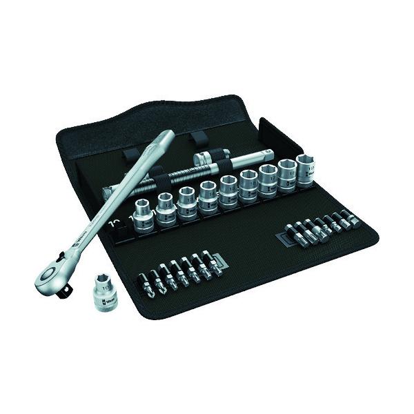 8100 SC 8 サイクロップシリーズ。コンパクトな布製ボックスに収納されているラチェットセットです。作業場に立てて置けるため、スペースをとらず保管しやすいです。布の外側素材による表面保護。軽くて、シンプルで持ち運びやすいです。"Take...