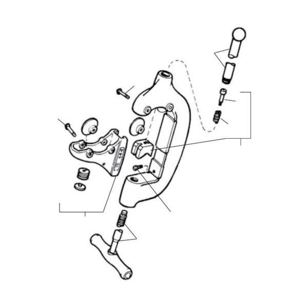 44-Sなどに適用するスクリューハンドル。メーカー名：RIDGID（リジッド）メーカー品番：33515商品コード：520933515商品名：33515 D-581-X スクリューハンドル F/44-SJANコード：0095691335159...