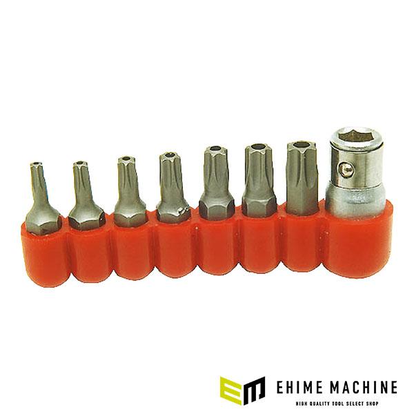 シドクローム 70309 いじり止めヘクスローブビットセットは、TX10からTX40までのいじり止めタイプのビットを揃えた高耐久セットです。ビットホルダー付きで整理・携帯が容易。セキュリティネジの着脱作業に最適です。【特長】・いじり止め付き...