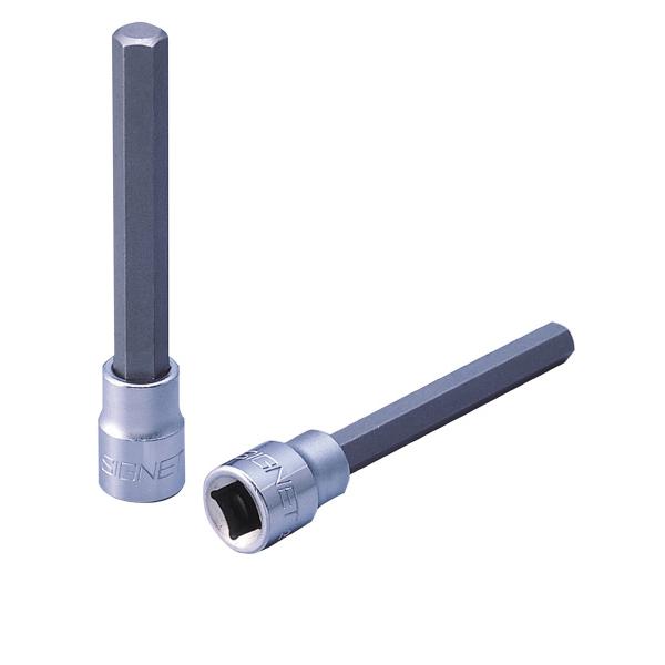6角キャップスクリュー用のロングビットソケット。【仕様】差込角(SQ)：3/8サイズ(mm)：7全長(L1；mm)：100軸長(L2；mm)：75外径(D；mm)：18メーカー名：SIGNET（シグネット）メーカー品番：22945商品名：2...