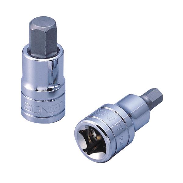 6角キャップスクリュー用のビットソケット。【仕様】差込角(SQ)：1/2サイズ(mm)：7全長(L1；mm)：55軸長(L2；mm)：17外径(D；mm)：24メーカー名：SIGNET（シグネット）メーカー品番：23887商品名：23887...