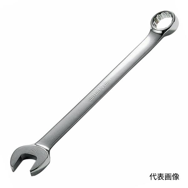 ミラー仕上げのメッキが美しいコンビネーションレンチ。【仕様】メガネ部オフセット角(°)：15サイズ(mm)：21全長(L；mm)：269.9スパナ部幅(B；mm)：42.8スパナ部厚み(A1；mm)：8.3メガネ部幅(D；mm)：30.1メ...