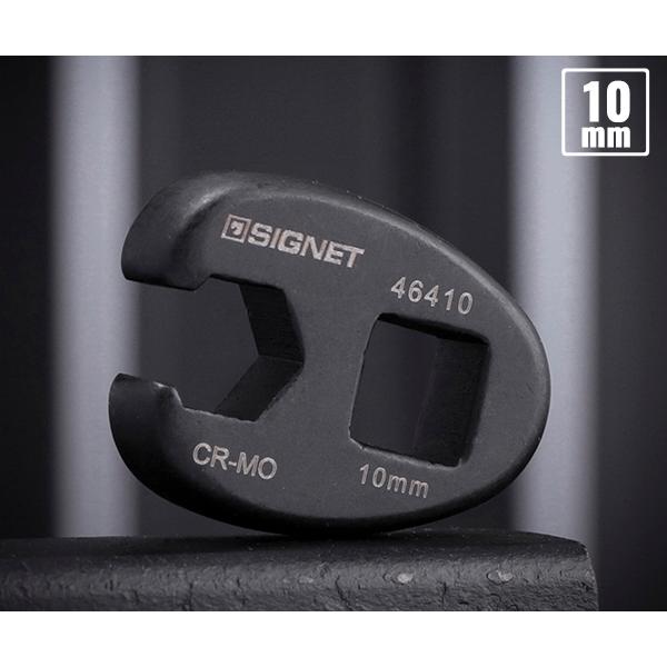 ブレーキ周りの整備に最適。【仕様】差込角(SQ)：3/8サイズ(mm)：10幅(mm)：27全長(mm)：37厚み(mm)：9材質：クロームモリブデン※メイン画像は品番46424です。メーカー名：SIGNET（シグネット）メーカー品番：46...