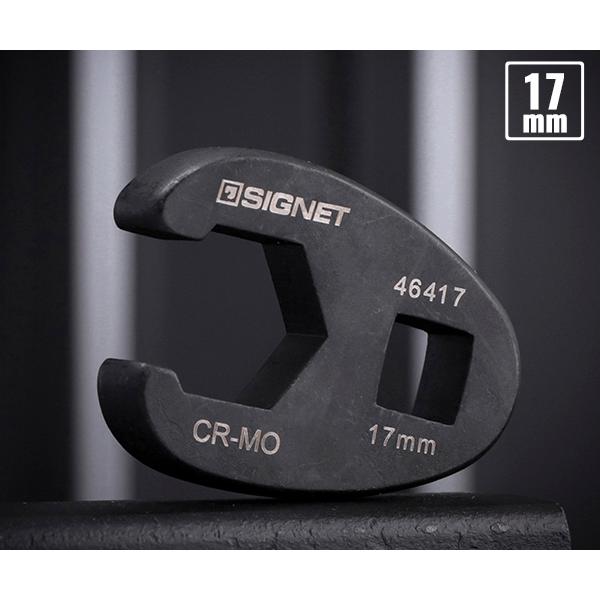 ブレーキ周りの整備に最適。【仕様】差込角(SQ)：3/8サイズ(mm)：17幅(mm)：35全長(mm)：48厚み(mm)：10材質：クロームモリブデン※メイン画像は品番46424です。メーカー名：SIGNET（シグネット）メーカー品番：4...