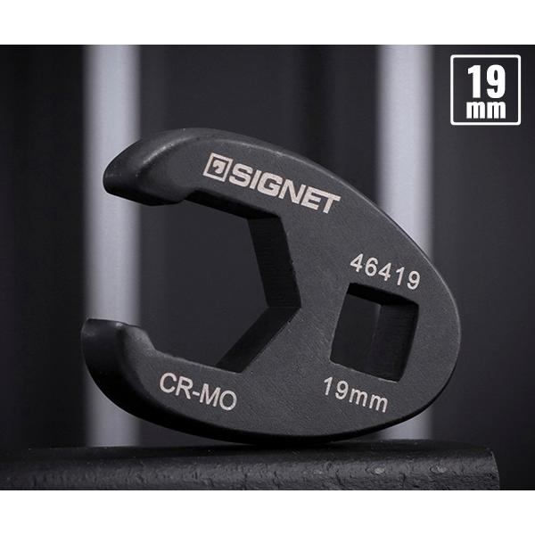 ブレーキ周りの整備に最適。【仕様】差込角(SQ)：3/8サイズ(mm)：19幅(mm)：36全長(mm)：49厚み(mm)：10材質：クロームモリブデン※メイン画像は品番46424です。メーカー名：SIGNET（シグネット）メーカー品番：4...
