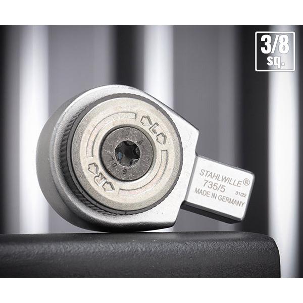 トルクレンチ用の差し替えラチェットヘッド。【仕様】差込角(SQ)：3/8ジョイントサイズ(mm)：9×12ヘッド部幅(b；mm)：33ヘッド部厚み(h；mm)：24ヘッド中心から本体差込部先端までの距離(S；mm)：17.5最大許容トルク(...