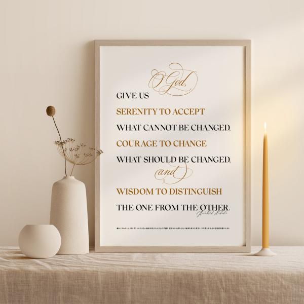 O God, give usserenity to accept what cannot be changed,courage to change what should be changed,and wisdom to distingui...