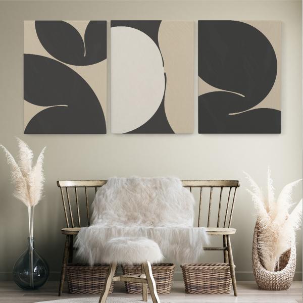 当店オリジナルデザイン　キャンバス3枚セット北欧インテリアに合うベージュ系のデザインが人気抽象　ベージュ　ジャパンディアートパネル  キャンバスアート 壁掛 ウォールデコレーション キャンパスアート 【　仕様について　】★国内自社生産。高品...