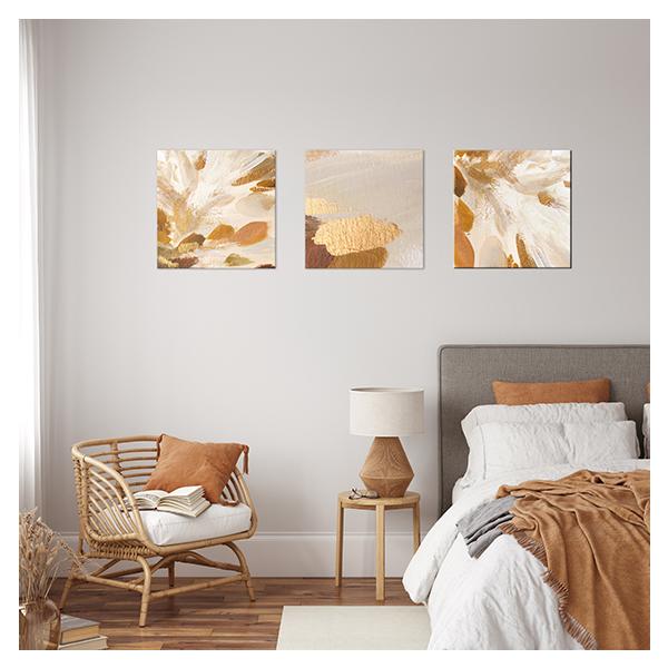アートパネル  キャンバスアート 壁掛 ウォールデコレーション当店オリジナルデザイン　正方形 キャンバスアート 3枚セット北欧ナチュラルなインテリアに合うウォームカラーのデザインが人気新築祝いなどにも喜ばれています【　仕様について　】★国内...