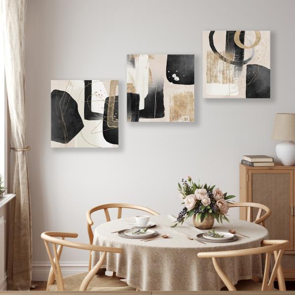 アートパネル  キャンバスアート 壁掛 ウォールデコレーション当店オリジナルデザイン　正方形 キャンバスアート 3枚セット北欧ナチュラルなインテリアに合うウォームカラーのデザインが人気新築祝いなどにも喜ばれています【　仕様について　】★国内...