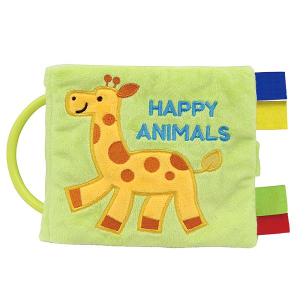 はじめての絵本にピッタリ！赤ちゃんわくわく！音のしかけと動物たちの布えほん赤ちゃんが大好きな音のしかけとやさしいさわりごこちの布絵本♪大きい・小さい、上・下などの違いをかわいい動物イラストと英単語で表現しています。色んなしかけで遊ぶことで楽...