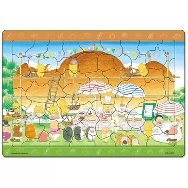 工藤ノリコさんの大人気絵本「ノラネコぐんだん」シリーズより、『ノラネコぐんだん パンこうじょう』の名シーンがパズルになりました。絵のテーマに合わせたいろいろな形のピースがいっぱい入っています。「何の形かな？」と、お子さまとおしゃべりしながら...