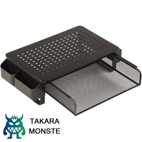 【製品仕様】幅37cm*奥行き23.5cm*高さ11cm。【人間工学】モニター台は、パソコンのモニターに高さを出したり、スペースを有効活用するためのアイテム。【過熱防ぎ】机の天板がメッシュ構造（穴が開いている）のデザイン、長期間の使用により...