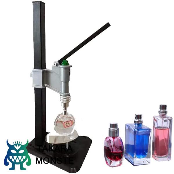 手動香水キャッパー、手動香水ボトルシーリング圧着機、13-15Mmハンドルステンレスプレスキャッピングマシンの高さ調整可能な圧着機、香水エッセンシャルオイル