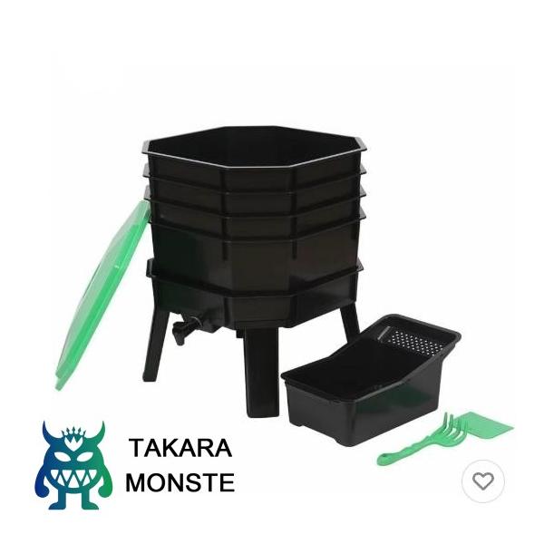 コンポスト ミミズの養殖 コンポスター 4層 生ゴミ処理 ミミズコンポスト ゴミコンポスト 堆肥コンポスター 有機肥料 大容量 家庭菜園 落ち葉処理 防カビ 脱臭