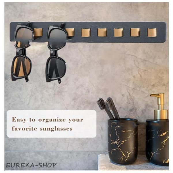 メガネスタンド 壁掛けメガネスタンド 9本掛け 眼鏡掛け メガネスタンド 眼鏡収納  北欧風 メガネ掛け 壁面 魅せる収納 便利 デザイン 男前