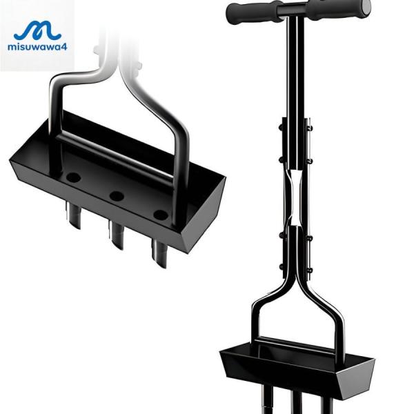 【土壌を深くほぐす】3 9インチの拡張刃の歯の設計により 土壌の奥深くまで浸透し 土壌の圧縮層を壊すのを助け 分と栄養素が芝生の根システムによく浸透し 芝生の成長のを向上させることができます【人間工学に基づいたデザイン】人間工学に基づいて設...